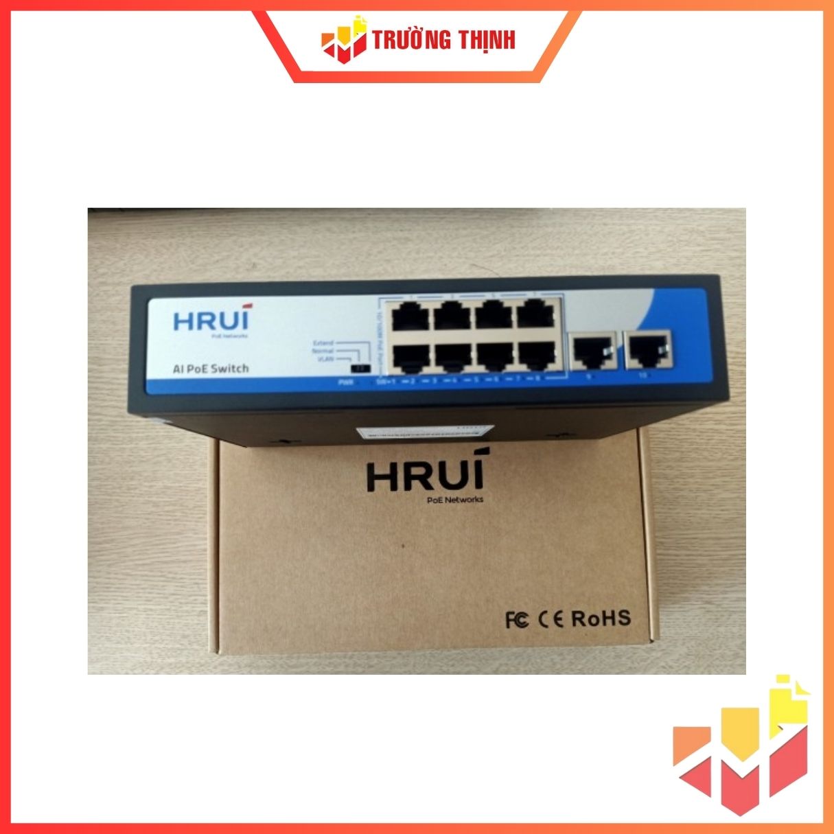 Switch POE Hrui 8 Port HR900-AF-82N 100Mbps Gigabit